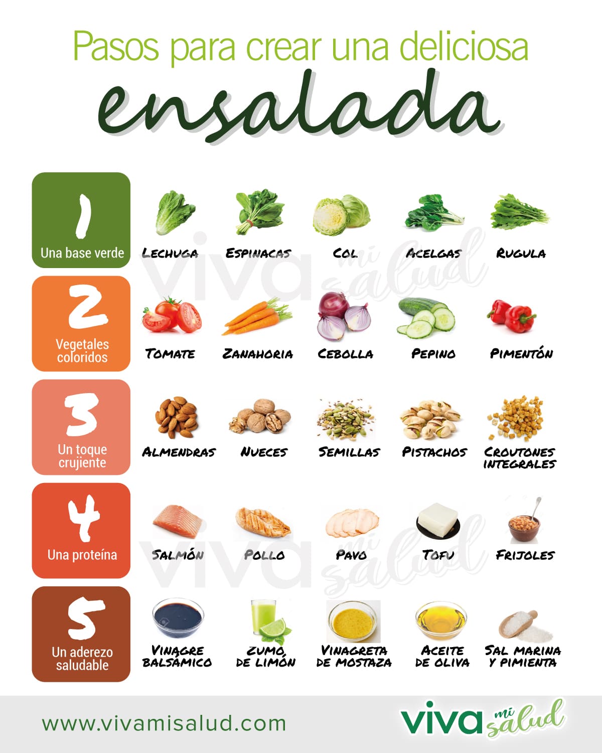 Tips para preparar ensaladas más saludables - Viva mi salud